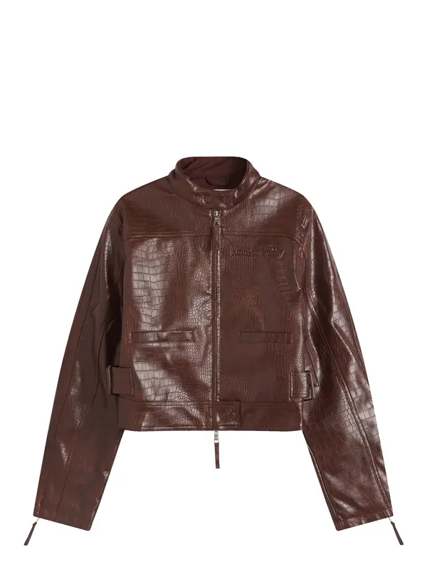 HOUSE OF SUNNY Take A Trip Mini Racer Jacket - Brown