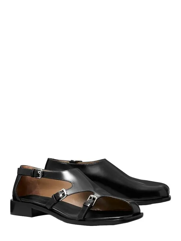 Tory Burch Multi-buckle Monk Strap Flats - Black