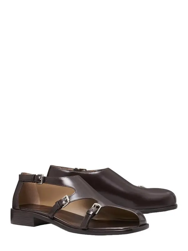 Tory Burch Multi-buckle Monk Strap Flats - Dark Umber