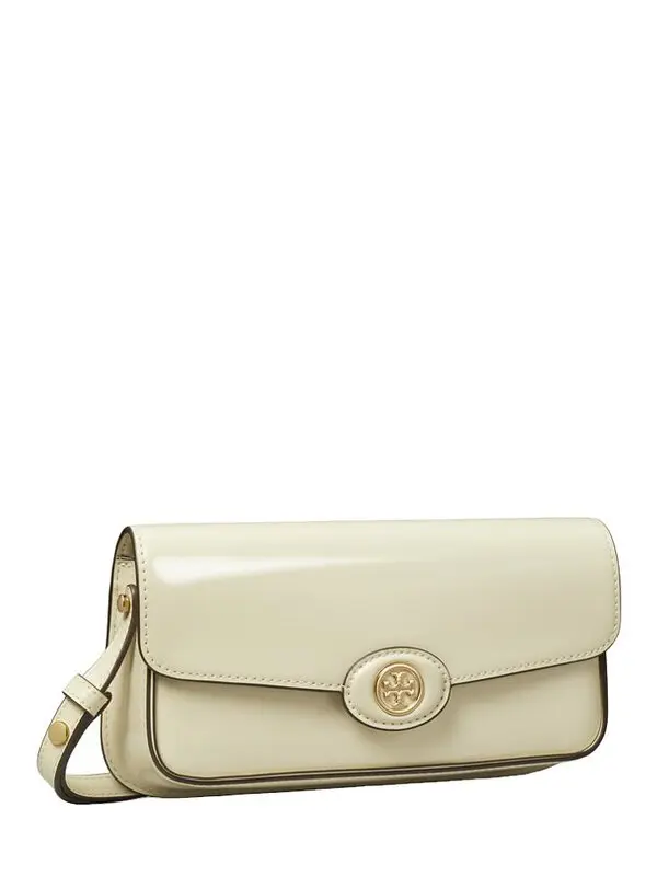 Tory Burch Robinson Spazzolato Rectangular Shoulder Bag - Shea Butter