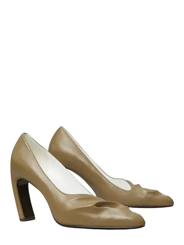 Tory Burch Sculpted Peep-toe Pump - Soft Acorn