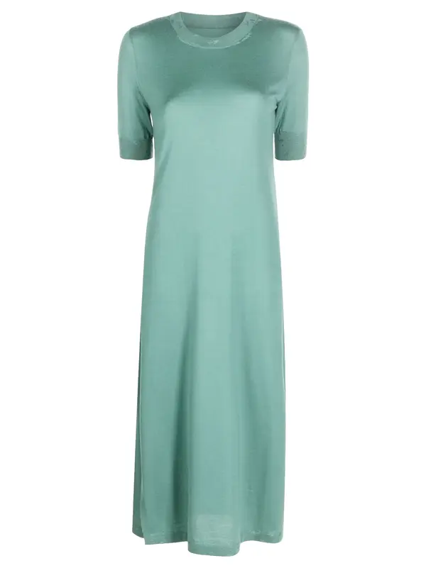 BARRIE Long Cashmere Dress - Green