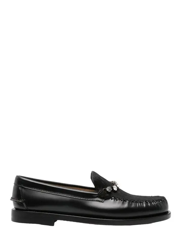 FORTE_FORTE Crystal-embellished Loafers - Black