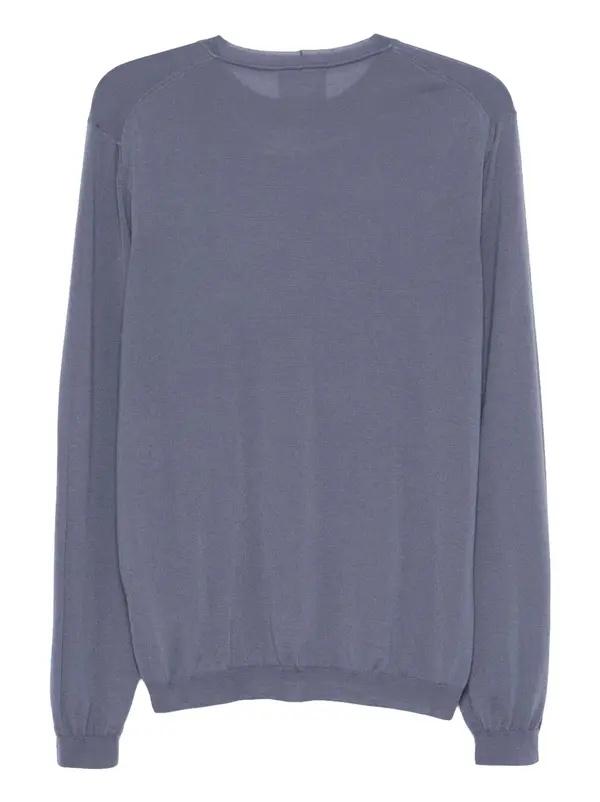 Giorgio Armani Cashmere Crew Neck Sweater - Blue
