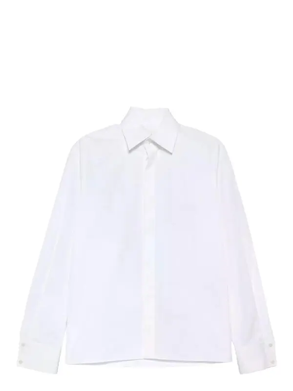 Saint Laurent Cassandre-embroidered Shirt - White