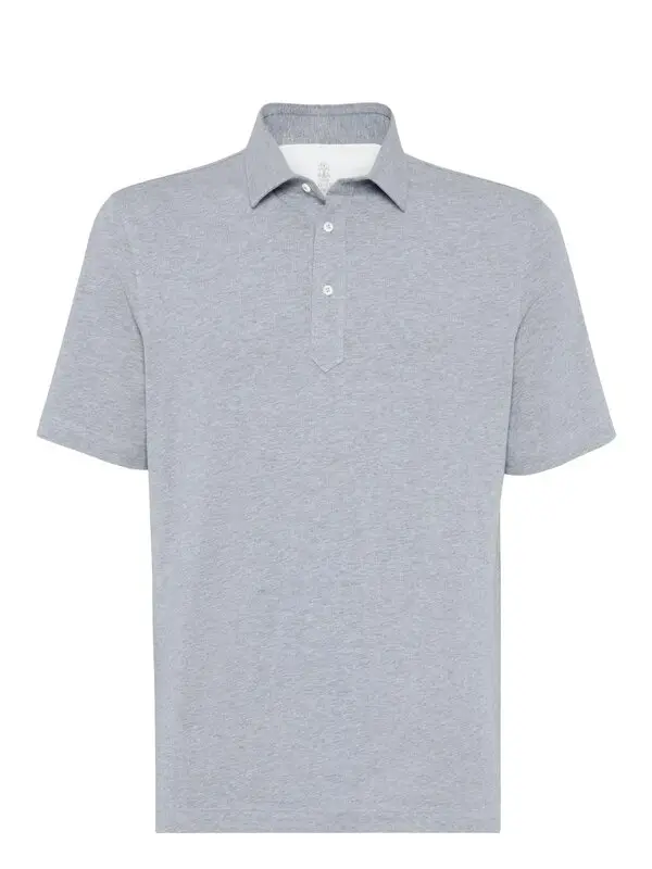 Brunello Cucinelli Cotton Polo Shirt - Grey