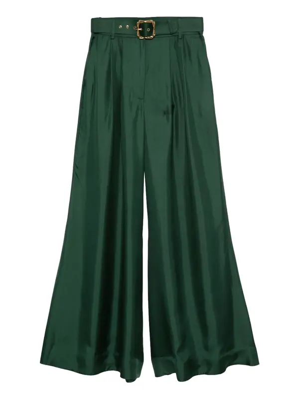 Zimmermann Pavilion Wide-leg Trousers - Green