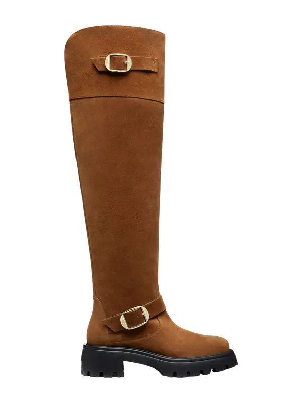 STUART WEITZMAN 50mm Emerson Moto Boots - Brown