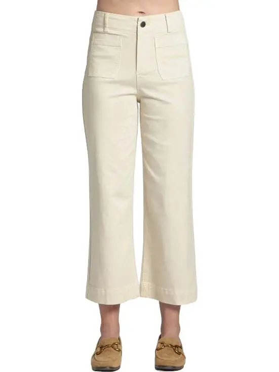 APNY Wide Leg Ankle Jeans - Natural