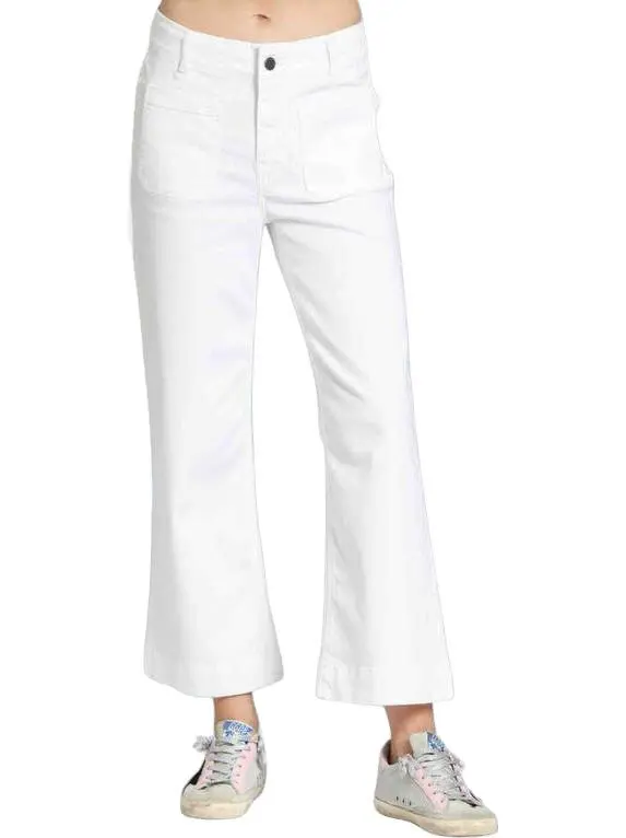 APNY Wide Leg Ankle Jeans - White