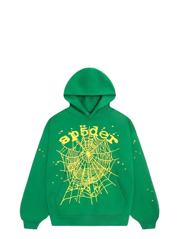 SP5DER Star Og Web V2 Hoodie - Slime Green