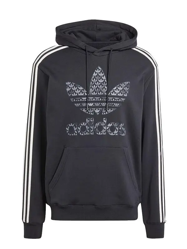 Adidas Classic Mono Graphic Hoodie - Black