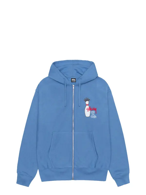StÜssy Kingpin Zip Hoodie - Pacific