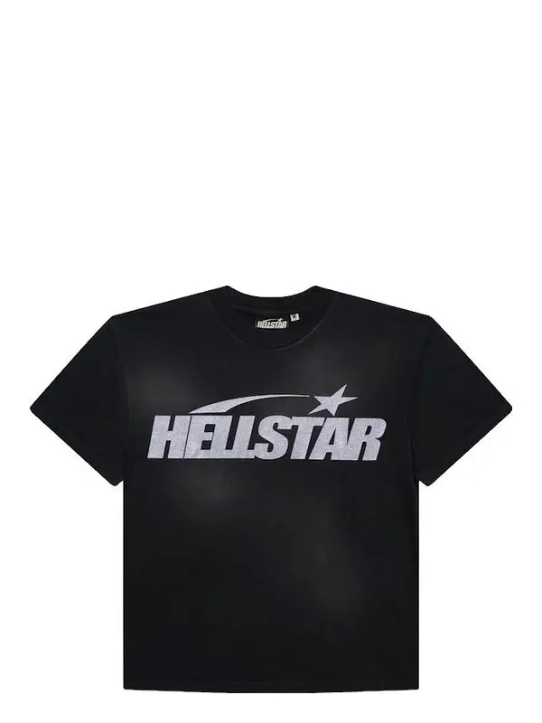 HELLSTAR Classic Glitter Logo T-shirt - Black