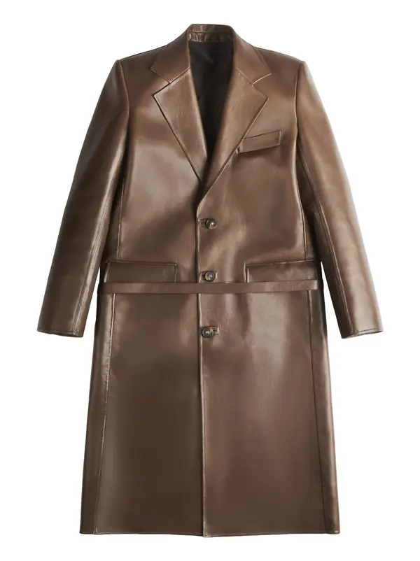 TOD'S Leather Coat - Brown