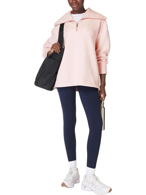 Sweaty Betty Radiant Half Zip Sweatshirt - Neutral Pink