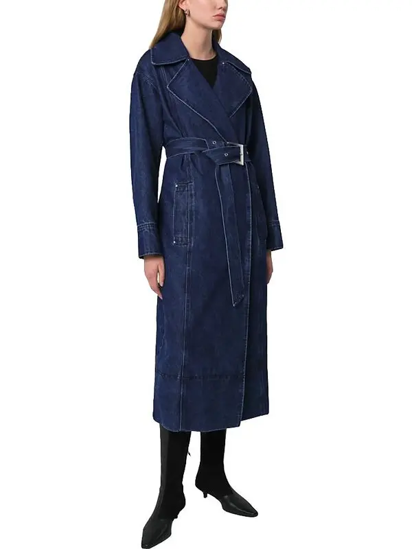 Apparis Tate Denim Trench Coat - Indigo