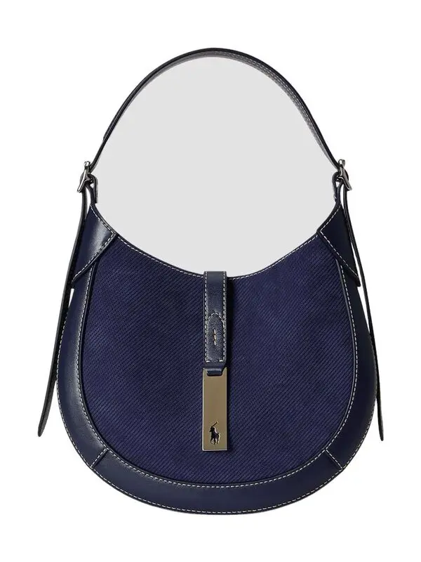 Polo Ralph Lauren Polo Id Suede Shoulder Bag - Night