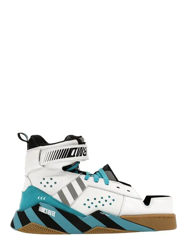 MSCHF Bwd High Sneakers - White/black/blue