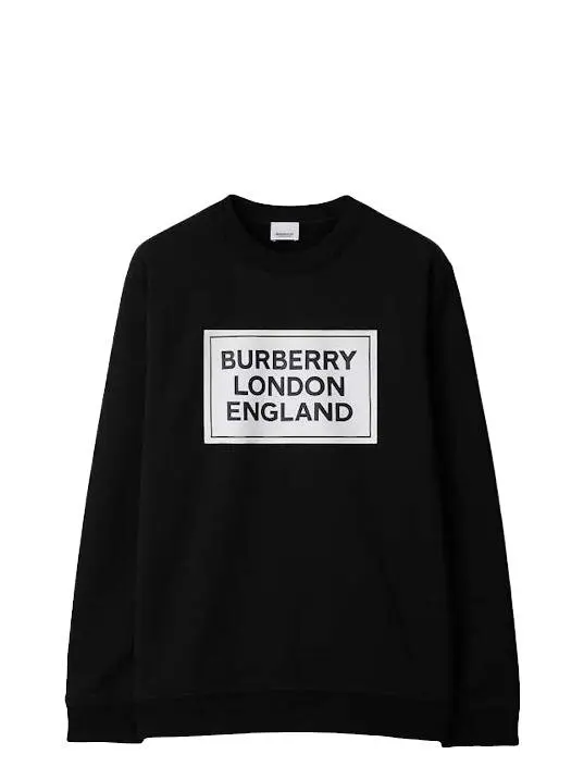 Burberry Fawson Logo Print Sweatshirt - Black