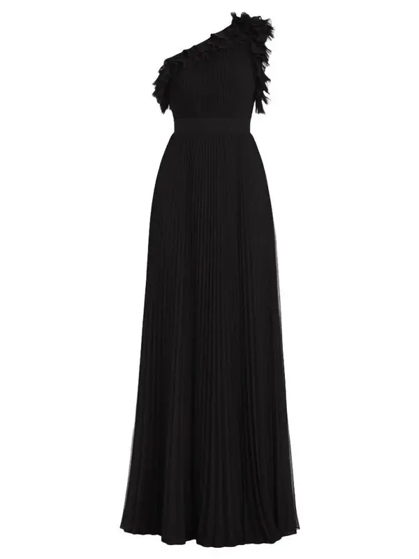 Dress The Population Vida One-shoulder Gown - Black