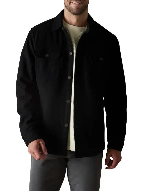 THE NORMAL BRAND Brightside Flannel Lined Workwear Jacket - Black