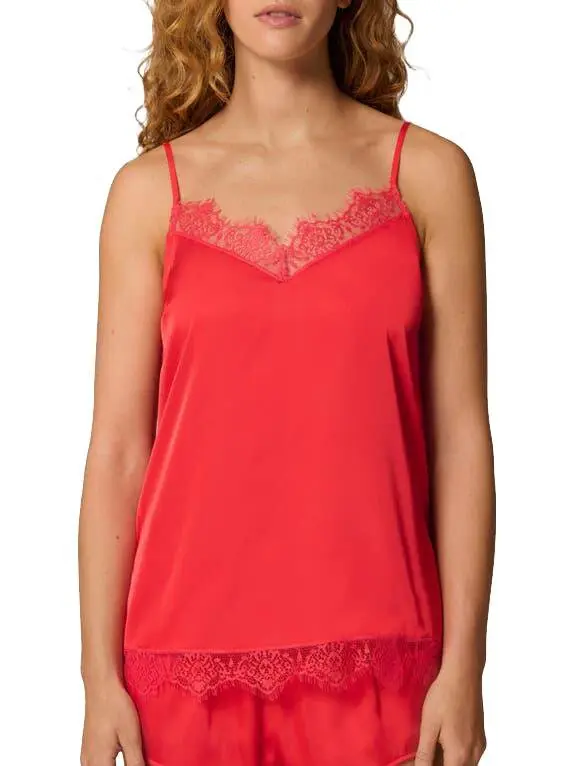 Simone Perele Satin Secrets Camisole - Flamingo