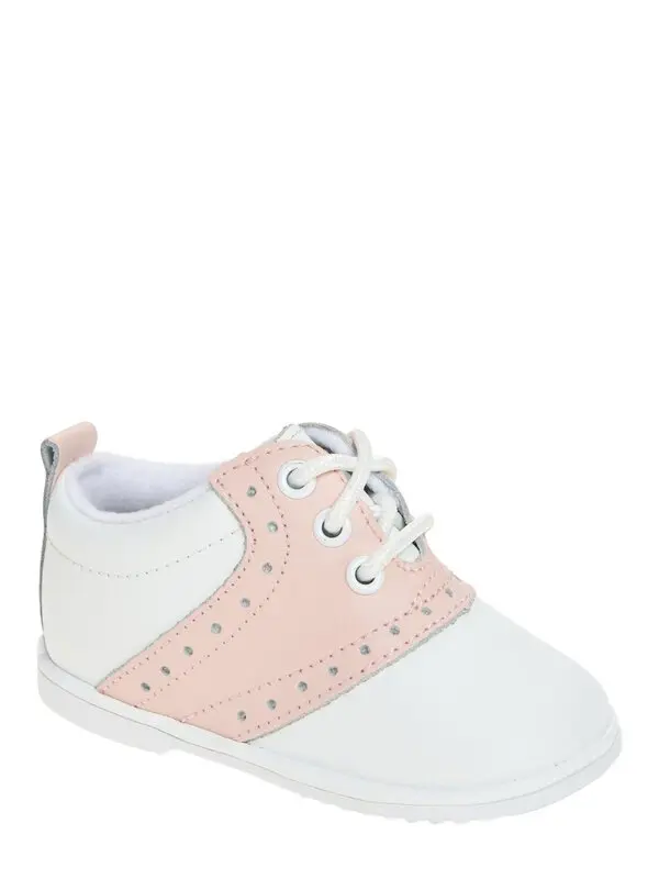 L'AMOUR Addie Crib Shoe - White/pink