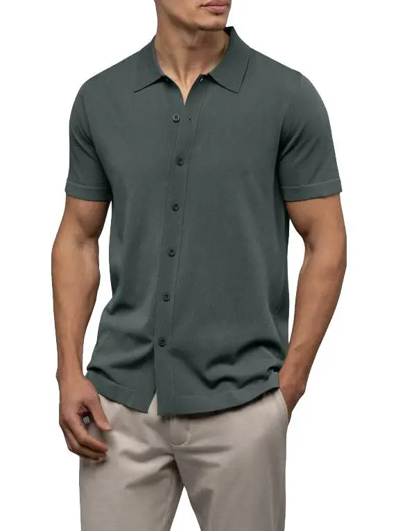 CUTS Riviera Cotton Blend Knit Camp Shirt - Urban Chic