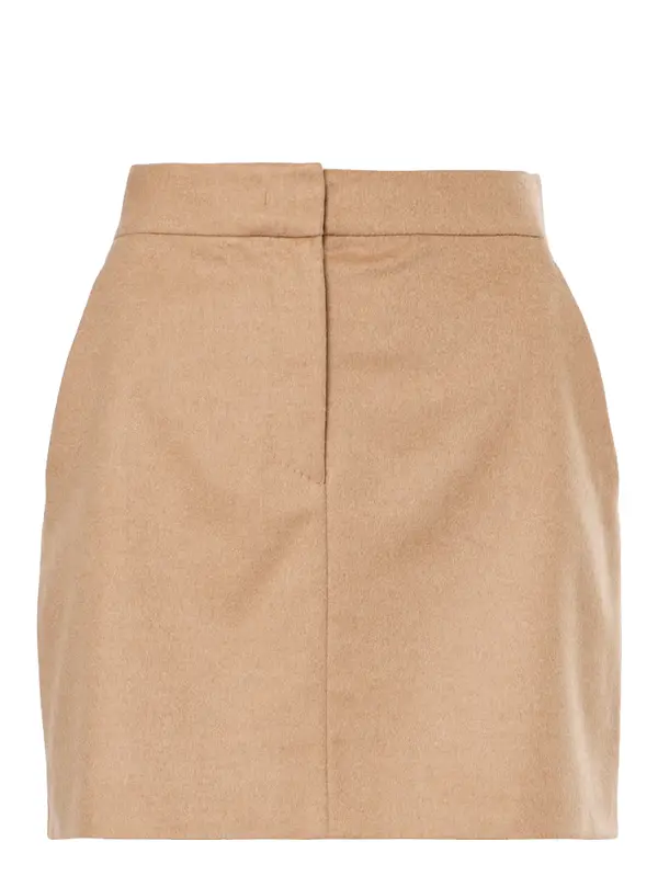 Max Mara Ancella Hair Miniskirt - Beige