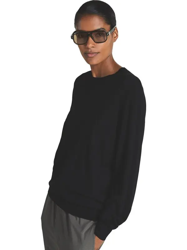 Les 100 Ciels Noble Wool Long-sleeve Jumper - Black