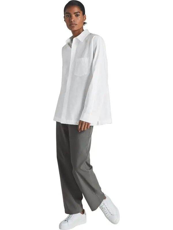 Les 100 Ciels Cotton-blend Poplin Shirt - White