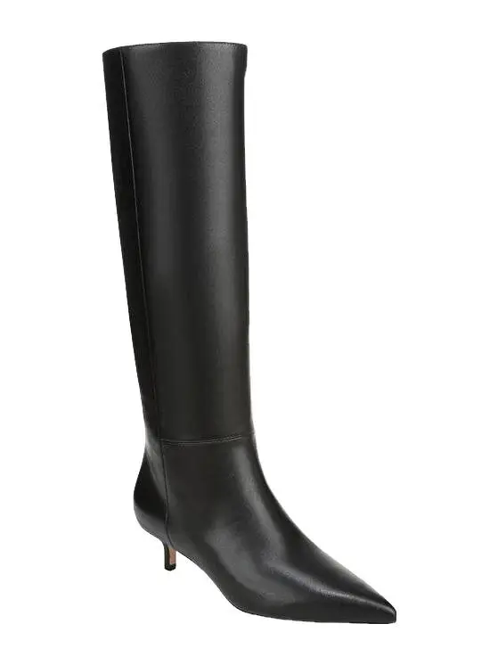 Veronica Beard Lisa 45 Knee High Boots - Black Leather