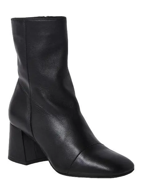 Free People Wisteria Cap Toe Bootie - Black Suede