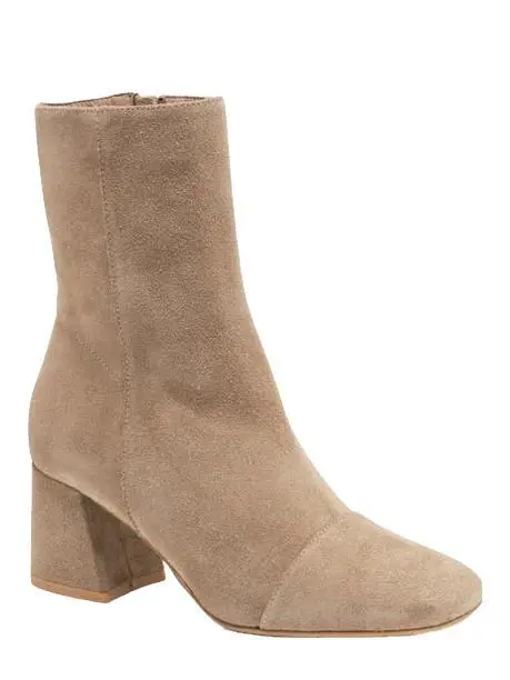 Free People Wisteria Cap Toe Bootie - Taupe Suede