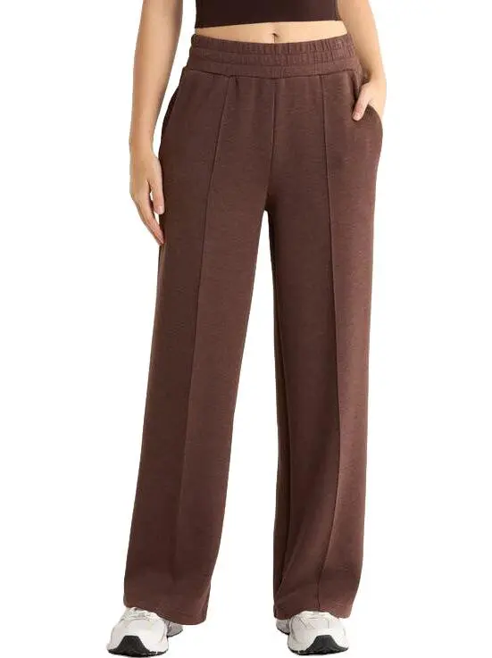 Varley The Wide Leg Pants - Coffee Bean Marl