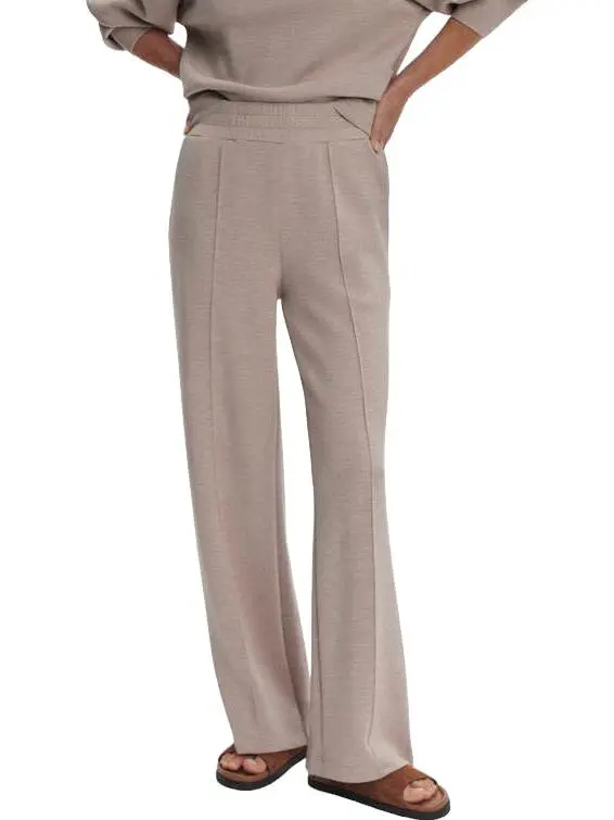 Varley The Wide Leg Pants - Taupe Marl