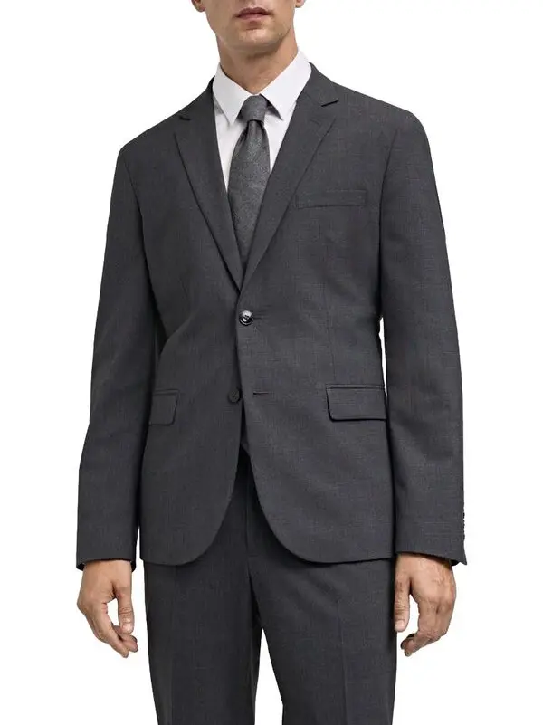 Mango Superslim Fit Stretch Sport Coat - Medium Heather Grey