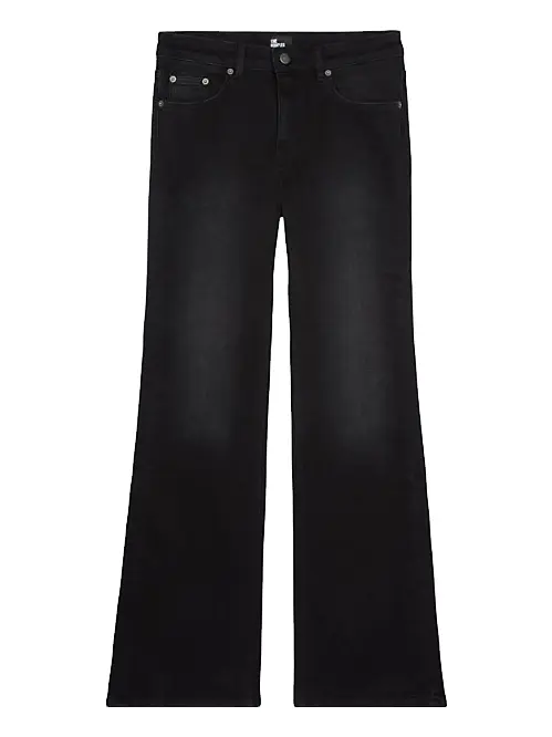 The Kooples High-rise Flared-leg Stretch-denim Jeans - Black Washed