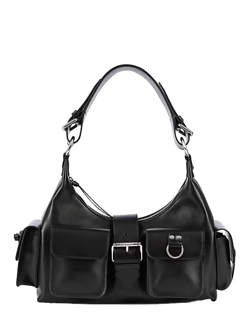 The Kooples Amelia Leather Shoulder Bag - Black