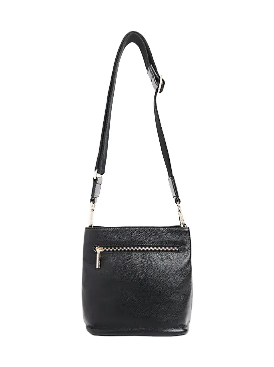 Whistles Dion Double-pouch Leather Bucket Bag - Black