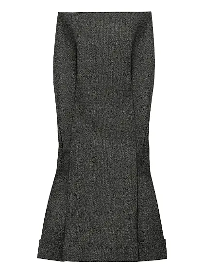 Prada Mid-rise Wool Midi Skirt - Black