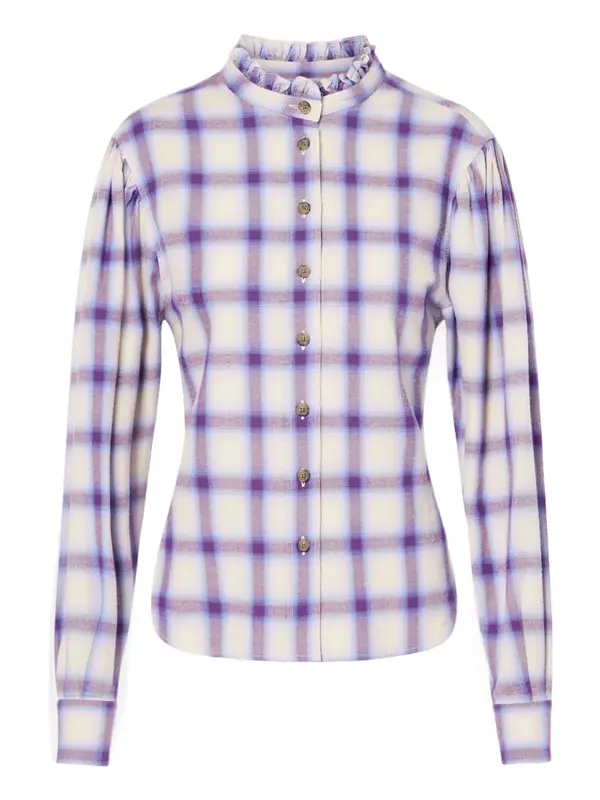 MARANT ETOILE Checked Cotton Shirt - Purple