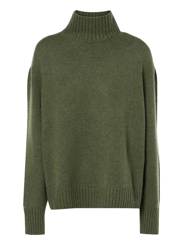 Loro Piana Parksville Cashmere Turtleneck Sweater - Green