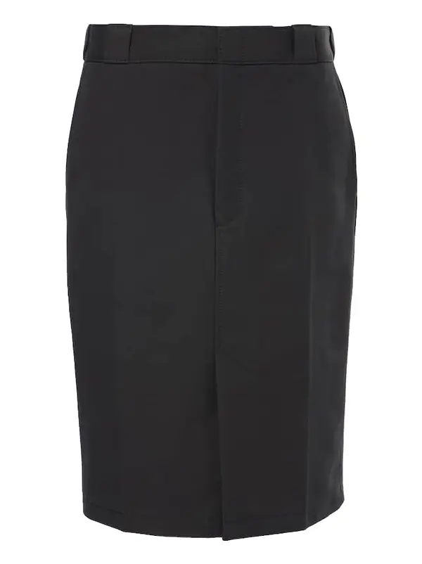 TOD'S Cotton Midi Skirt - Black