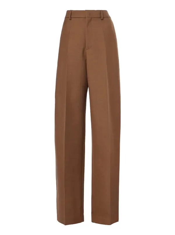 TOD'S High-rise Wide-leg Trousers - Brown
