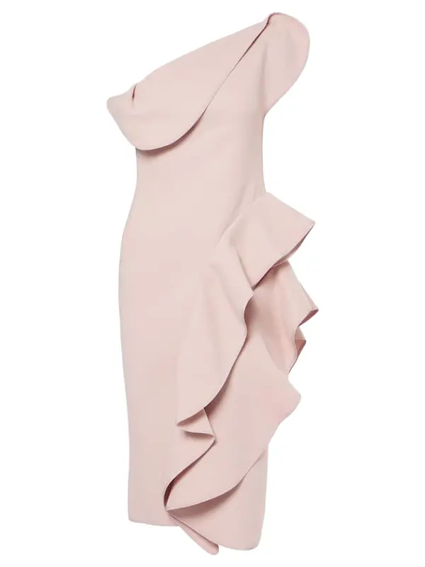 Maticevski Rhythm Ruffled Midi Dress - Pink
