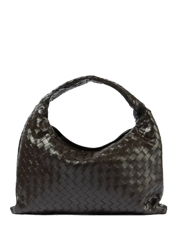 Bottega Veneta Hop Intrecciato Leather Shoulder Bag - Brown
