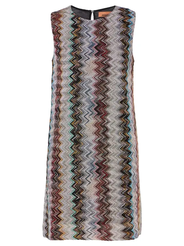 Missoni Zigzag Lamé Minidress - Multicoloured