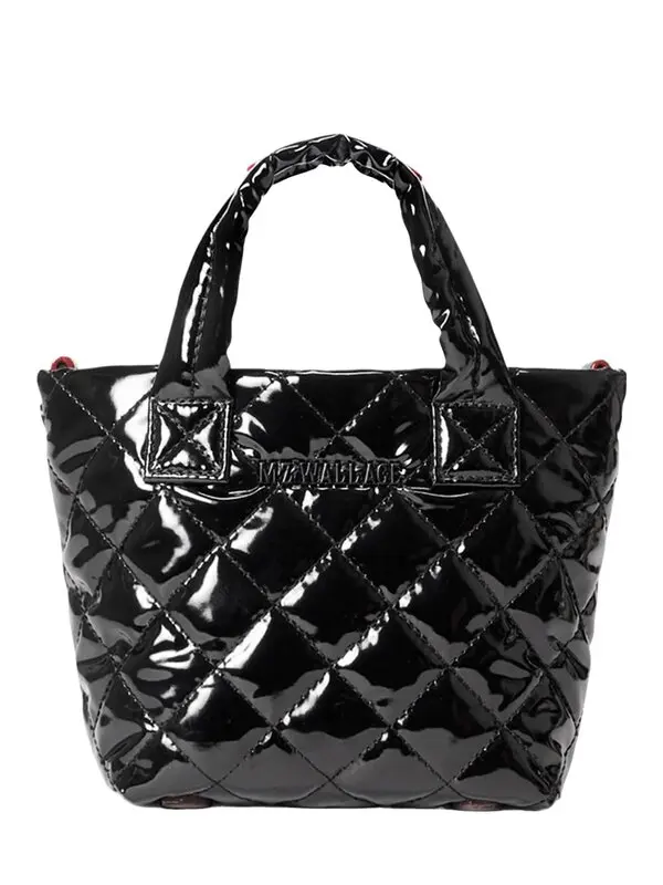 Mz Wallace Metro Deluxe Petite Patent Tote Bag - Black